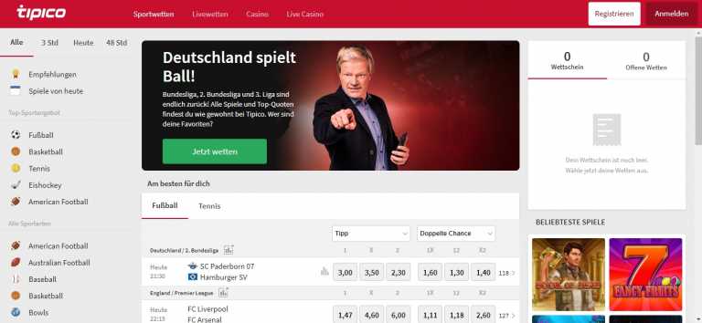 Tipico Live – bequemes Online Format - buchmacher-bewertung.net